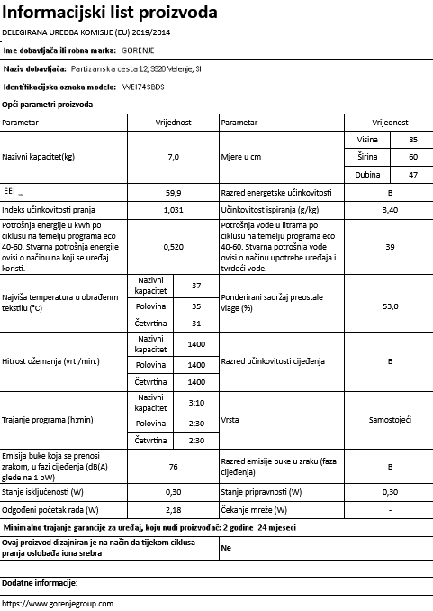 Perilica rublja – plitke dimenzije | Kralj Commerce