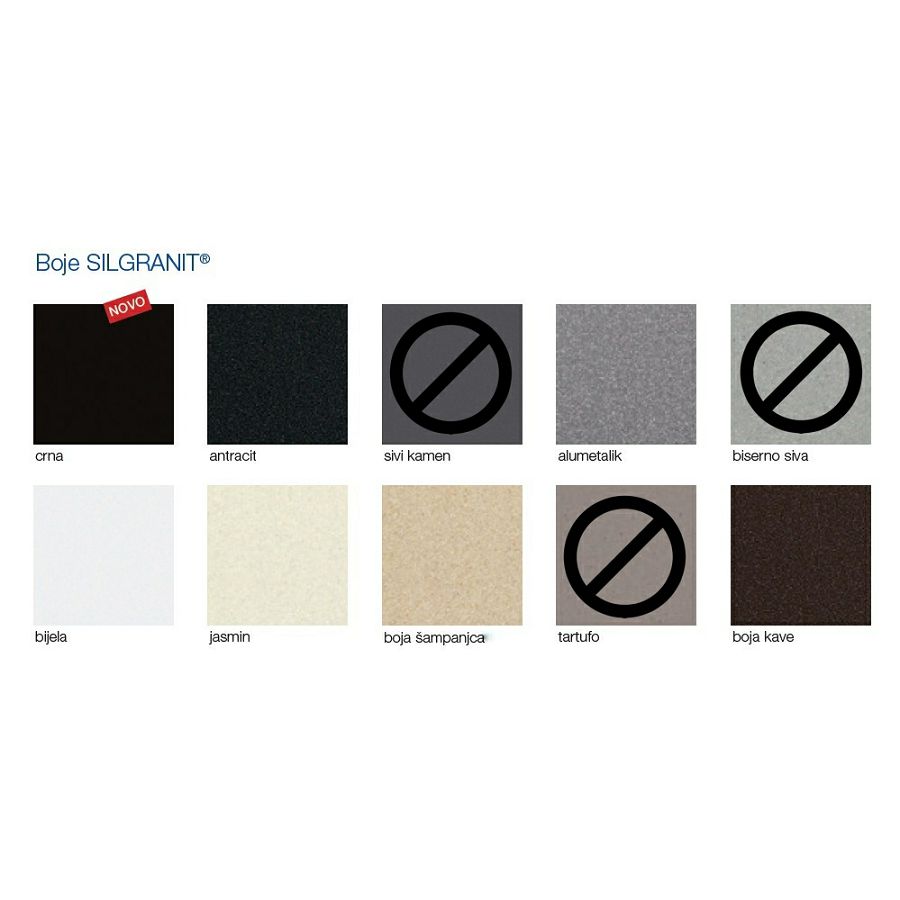 Sudoper Blanco Zia 8S antracit bez dalj. 515605